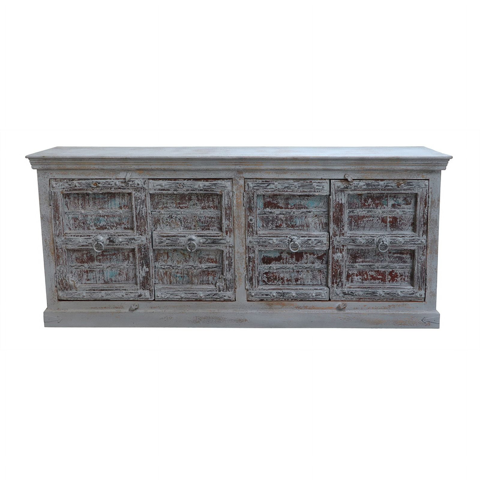 Taran Designs 4-door Wood Sideboard in Gray - Walmart.com