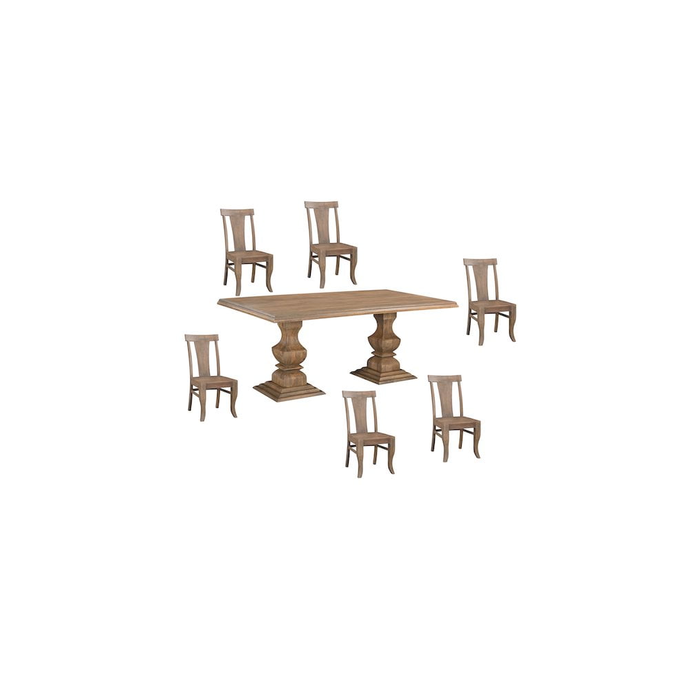 Taran Designs Adrien 7-piece Solid Wood Dining Set - Walmart.com