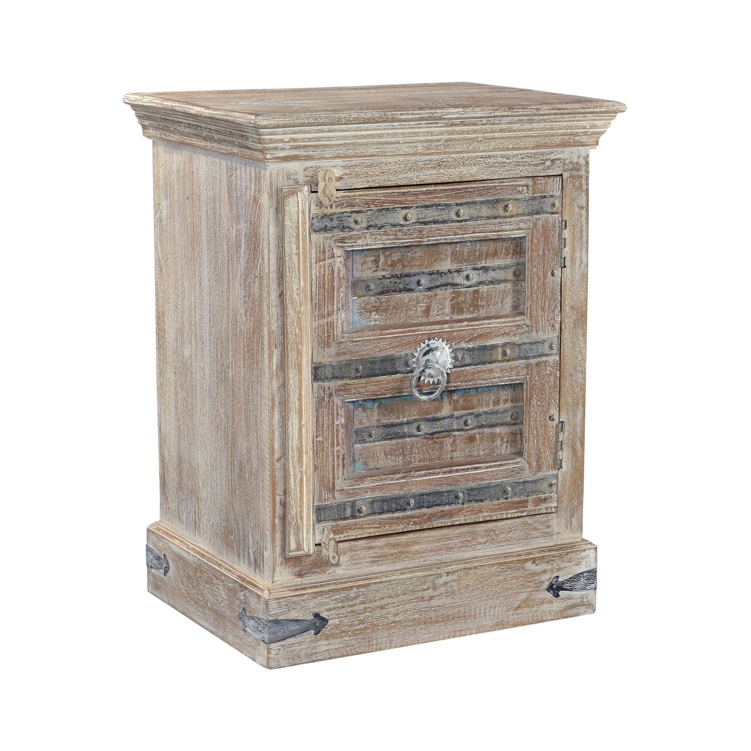 Taran Designs Baker 1-door Solid Wood Nightstand (Right) in White ...
