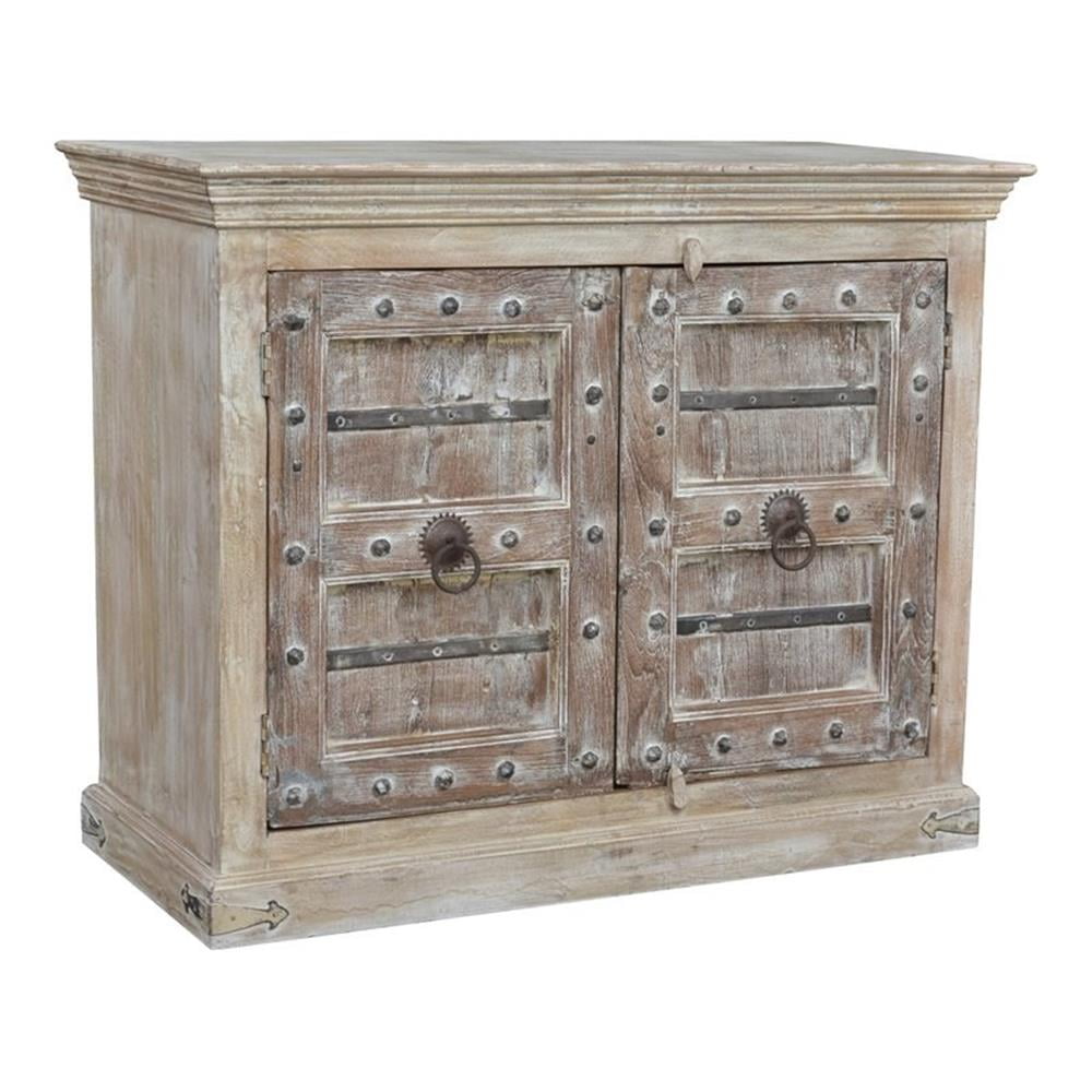 Taran Designs Baker 2-door Solid Wood Sideboard in White - Walmart.com