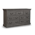 Taran Designs Baker 7-drawer Solid Wood Dresser in Dark Brown - Walmart.com
