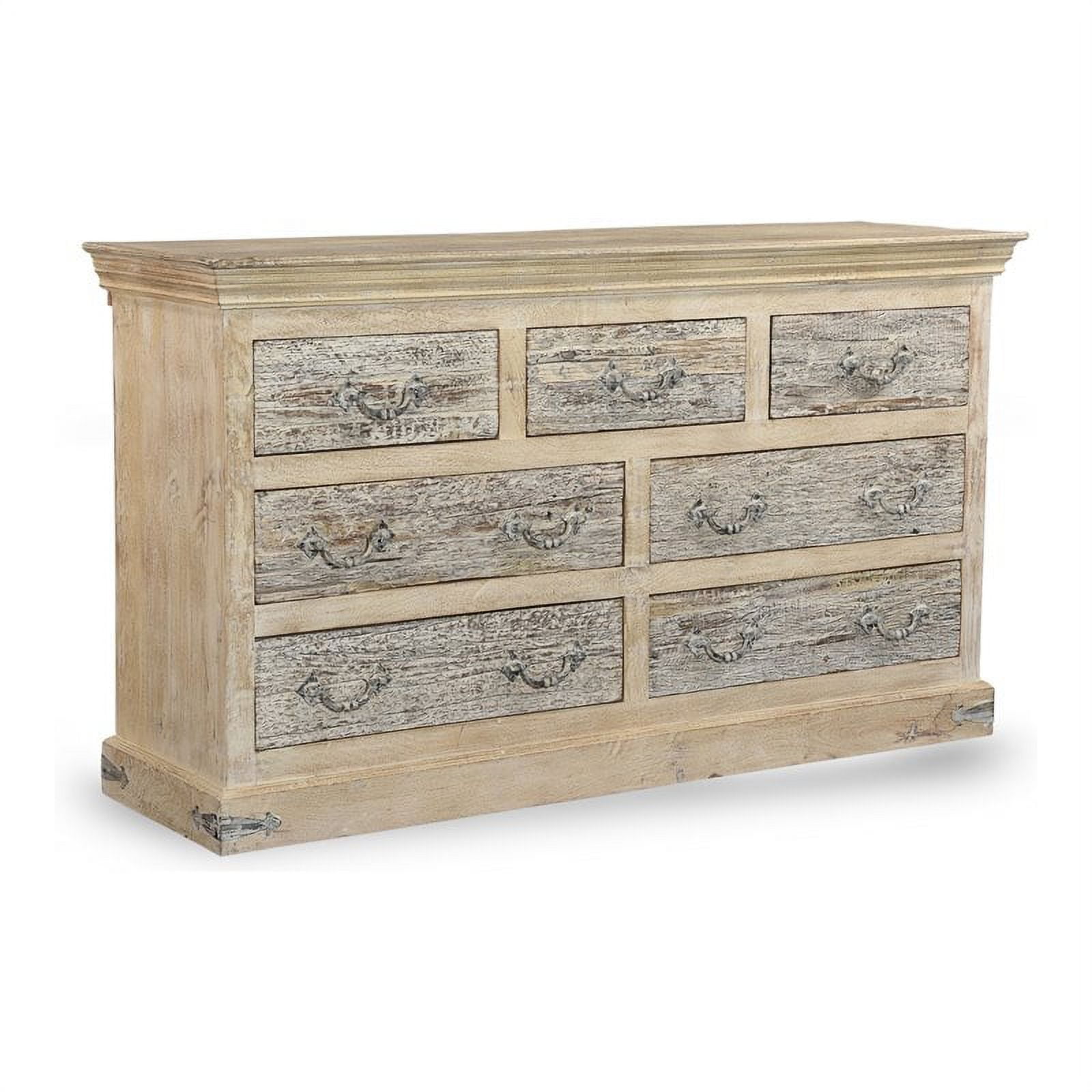 Taran Designs Baker 7-drawer Solid Wood Dresser in White - Walmart.com