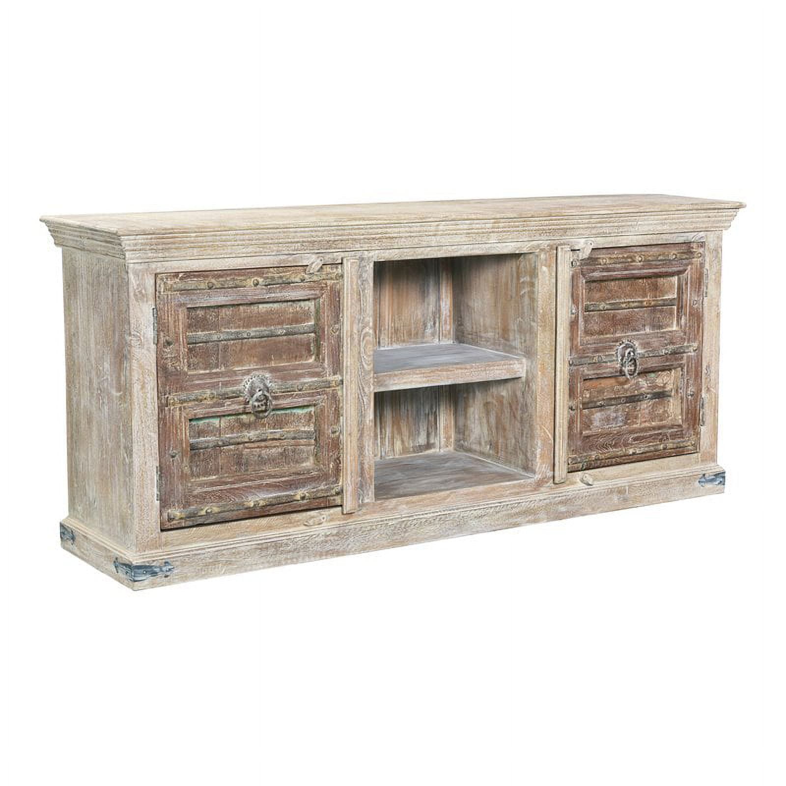 Taran Designs Baker 72" Solid Wood TV Stand in White - Walmart.com