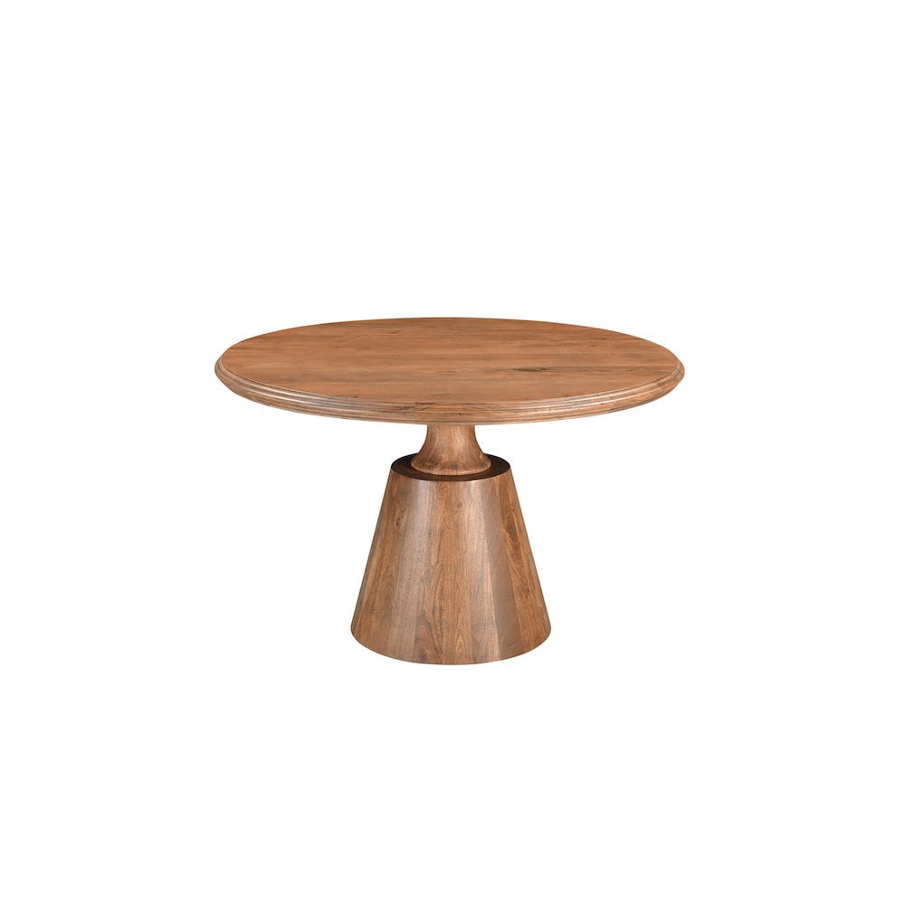 Taran Designs Bristol 48" Round Solid Wood Pedestal Dining Table in ...