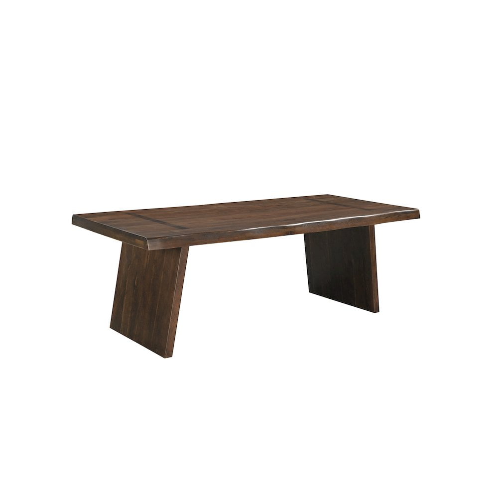 Taran Designs Bristol 86" Live Edge Solid Wood Dining Table in Dark ...