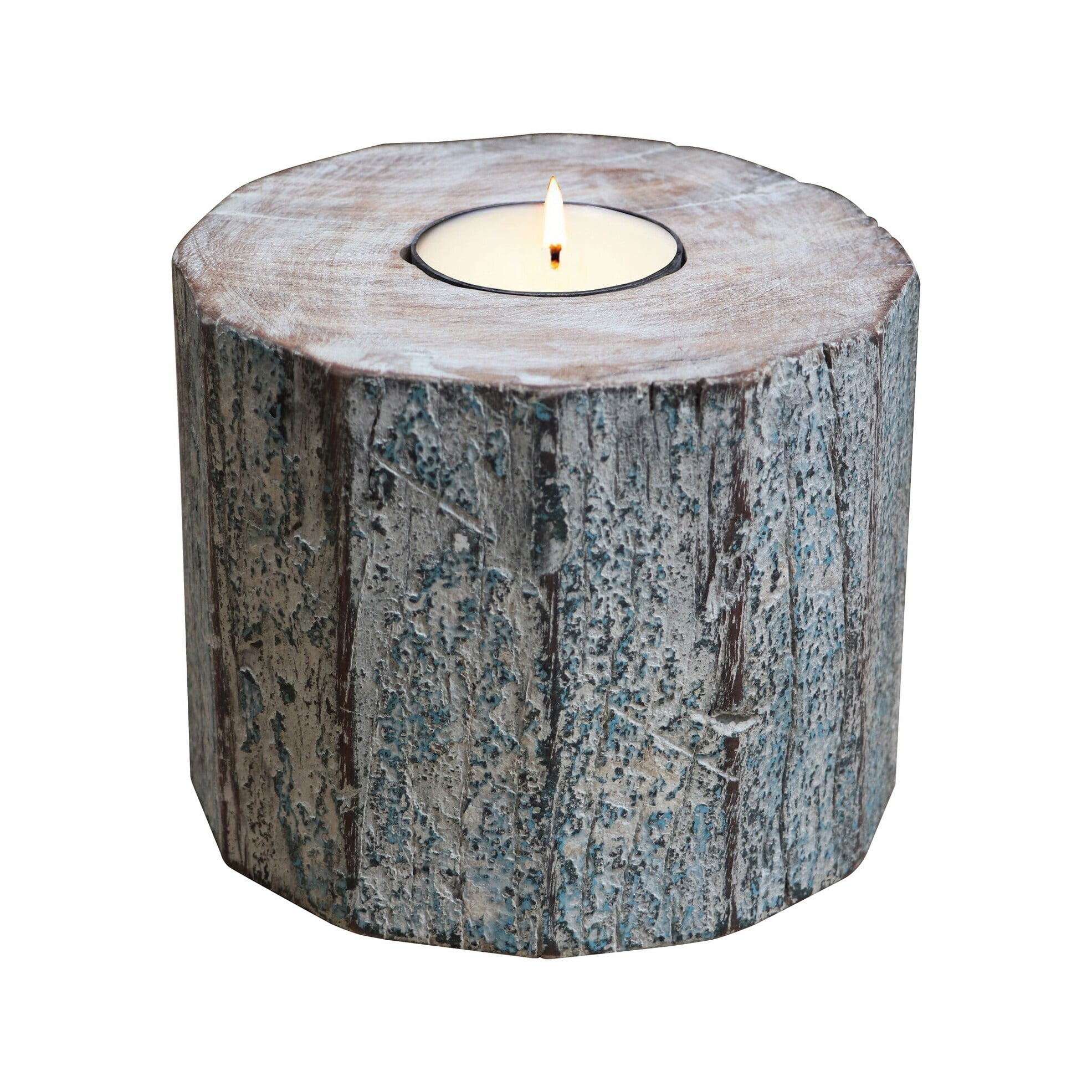 Taran Designs Farmhouse Solid Wood Candle Stand in White - Walmart.com