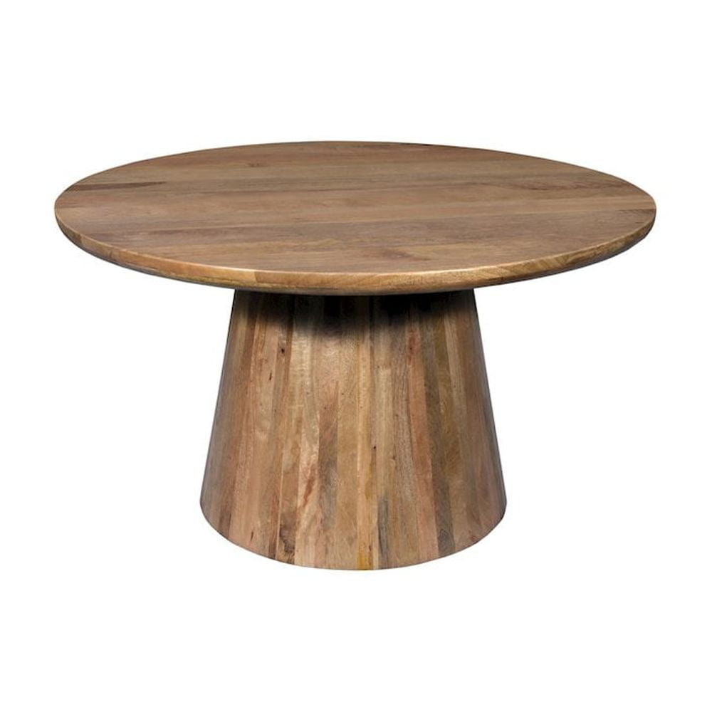 Taran Designs Mason 54" Round Solid Wood Dining Table in Brown - Walmart.com