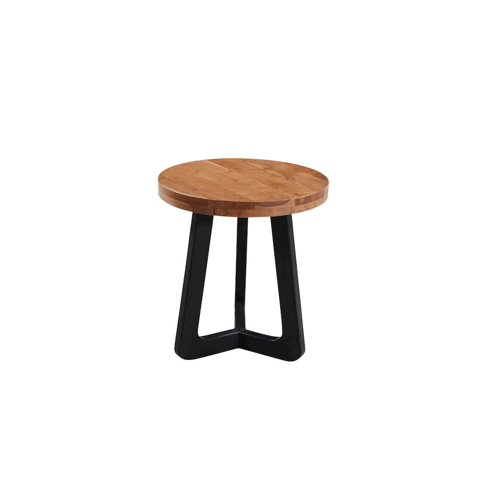 Taran Designs Renith Round Solid Wood End Table, Brown - Walmart.com