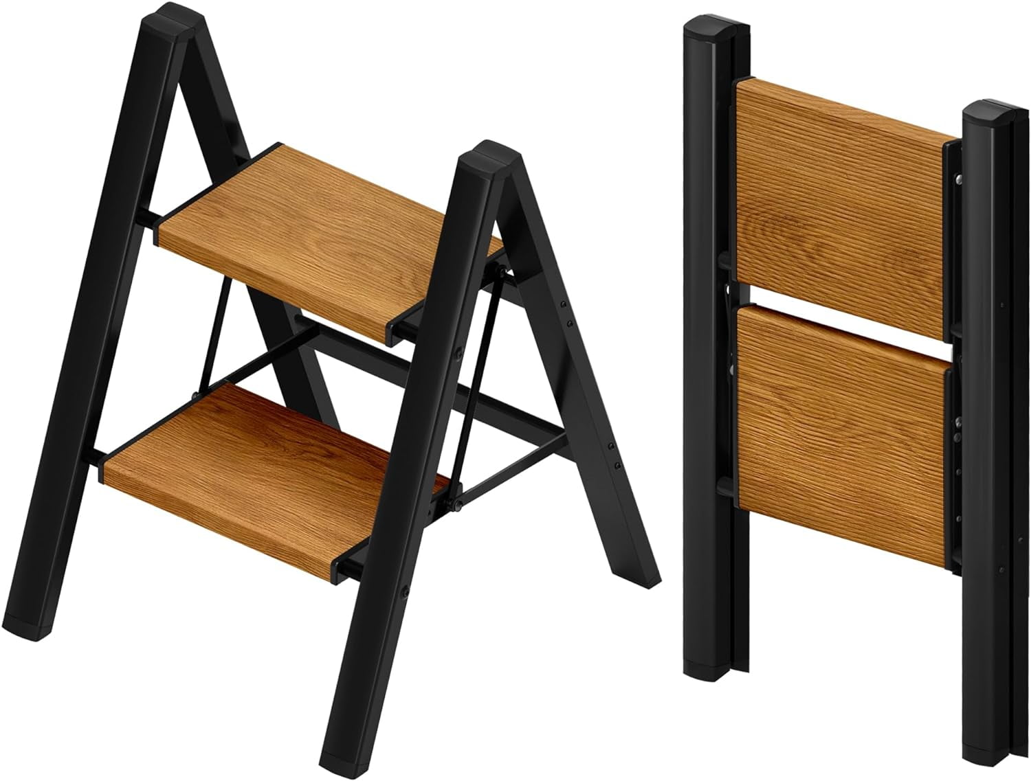 2 Step Ladder,Aluminum Lightweight Folding 2 Step Stool with Anti-Slip ...