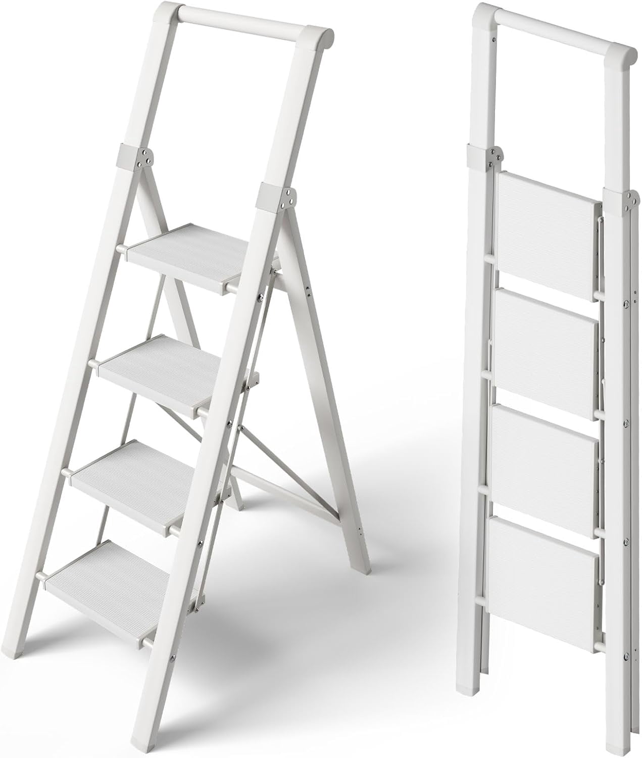 Taranta 4 Step Ladder, Portable Folding Ladder with Wide Pedal ...
