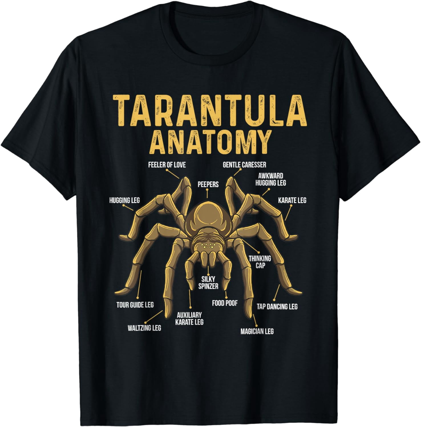 Tarantula Anatomy - Spider Arthropod Arachnid Arachnophile T-Shirt ...