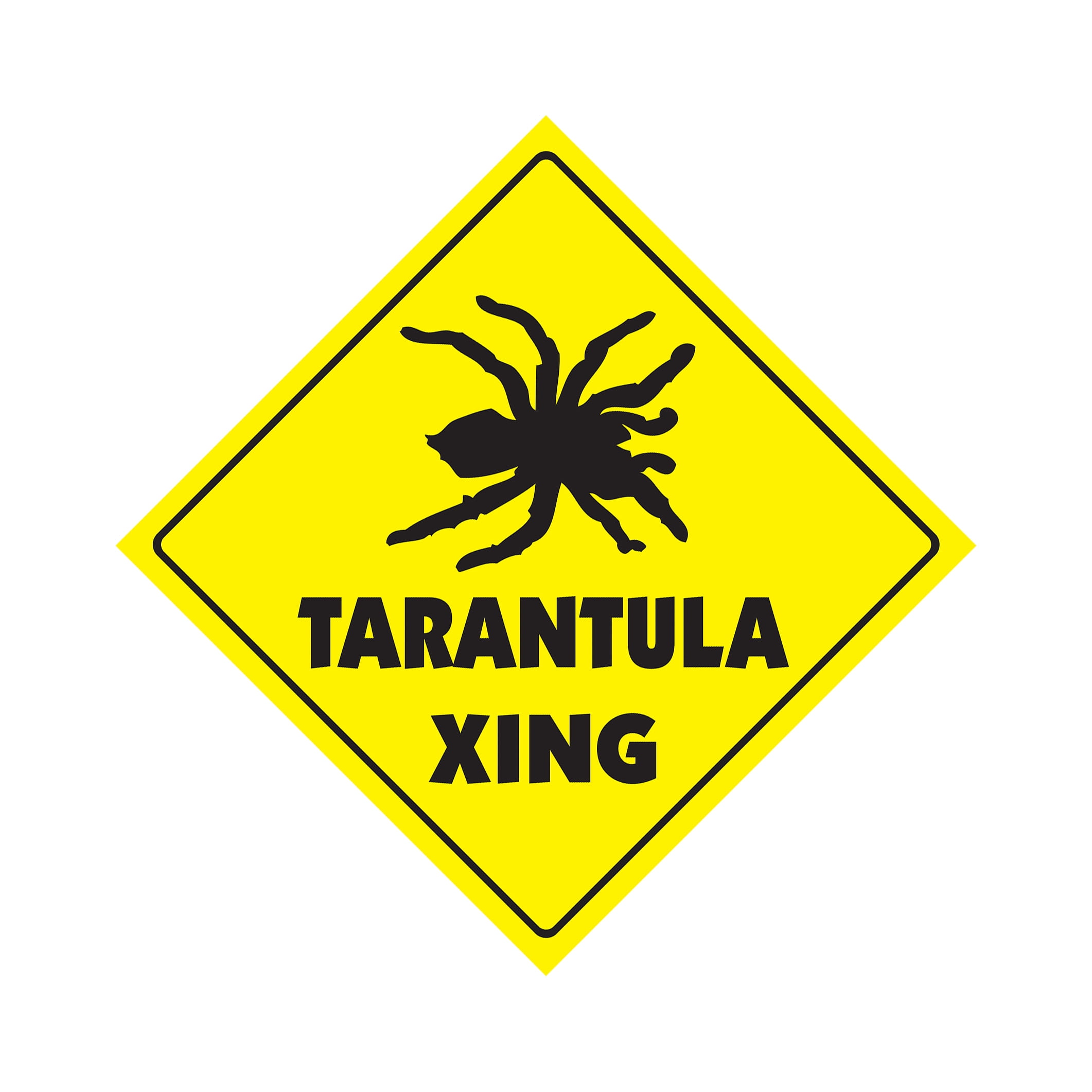 Tarantula Crossing Sign Zone Xing | Indoor/Outdoor | 14" Tall spider ...