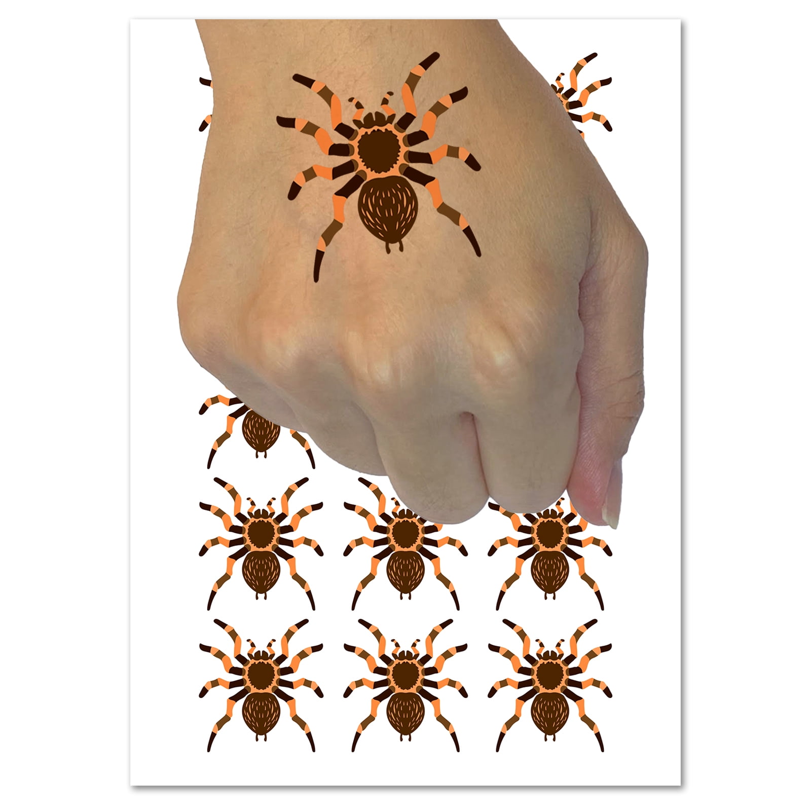 Tarantula Spider Arachnid Bug Water Resistant Temporary Tattoo Set Fake ...