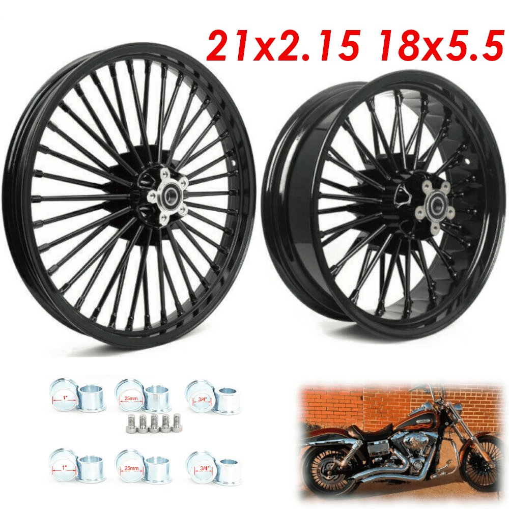 Tarazon 21x2.15 & 18x5.5 Fat Spoke Wheels Rim for Harley Dyna Street ...