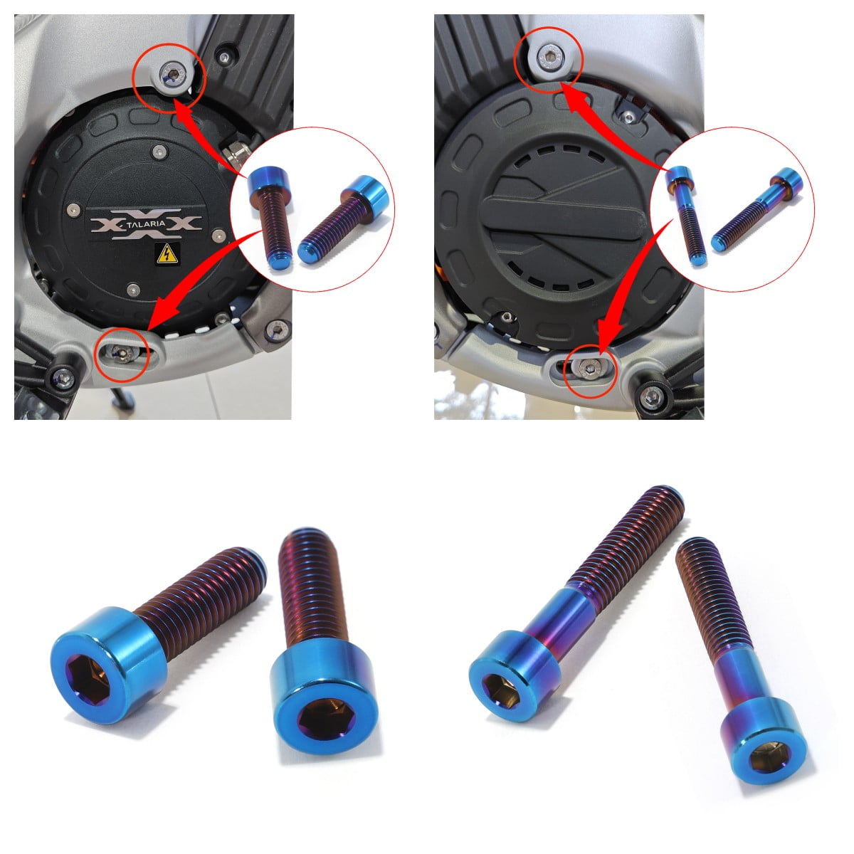 Tarazon 4Pcs Titanium Bolts Screws for Motor for Talaria XXX 2023 ...