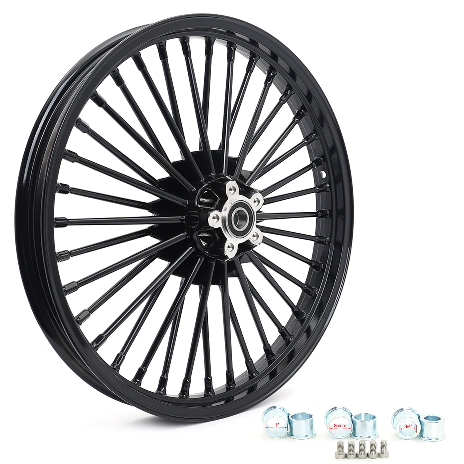 Tarazon Alloy Motorcycle Fat Spoke 19x2.5 Front Wheel Rim for Harley ...