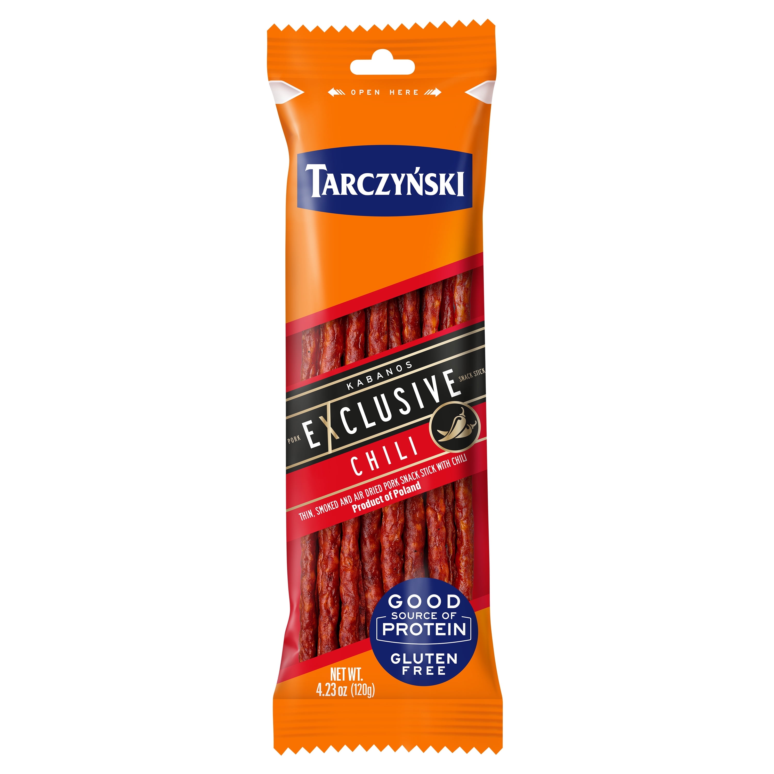 Tarczynski Exclusive Kabanos, Chili Flavor, Polish Pork, Cooked, Dried ...