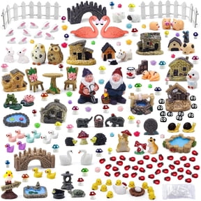 NIBERDA 100 Pcs Mini Resin Animals Figures, Small Plastic Figurines for ...