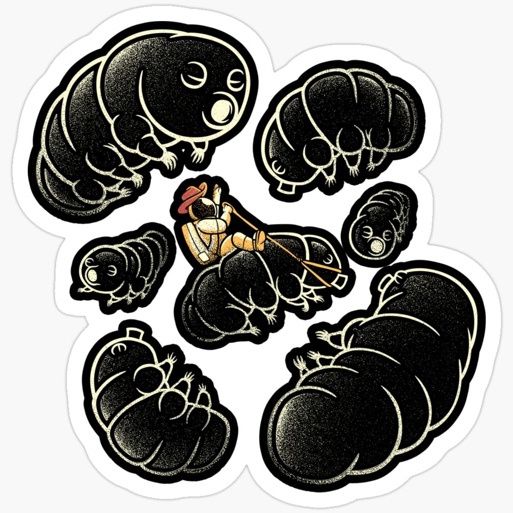 Tardigrade Astronaut Sticker Phone Decal Water Bottle Stickers Car ...