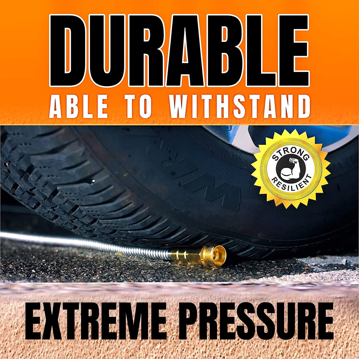 Tardigrade Metal Garden Hose 50 FT, Heavy Duty 304 Stainless Steel ...