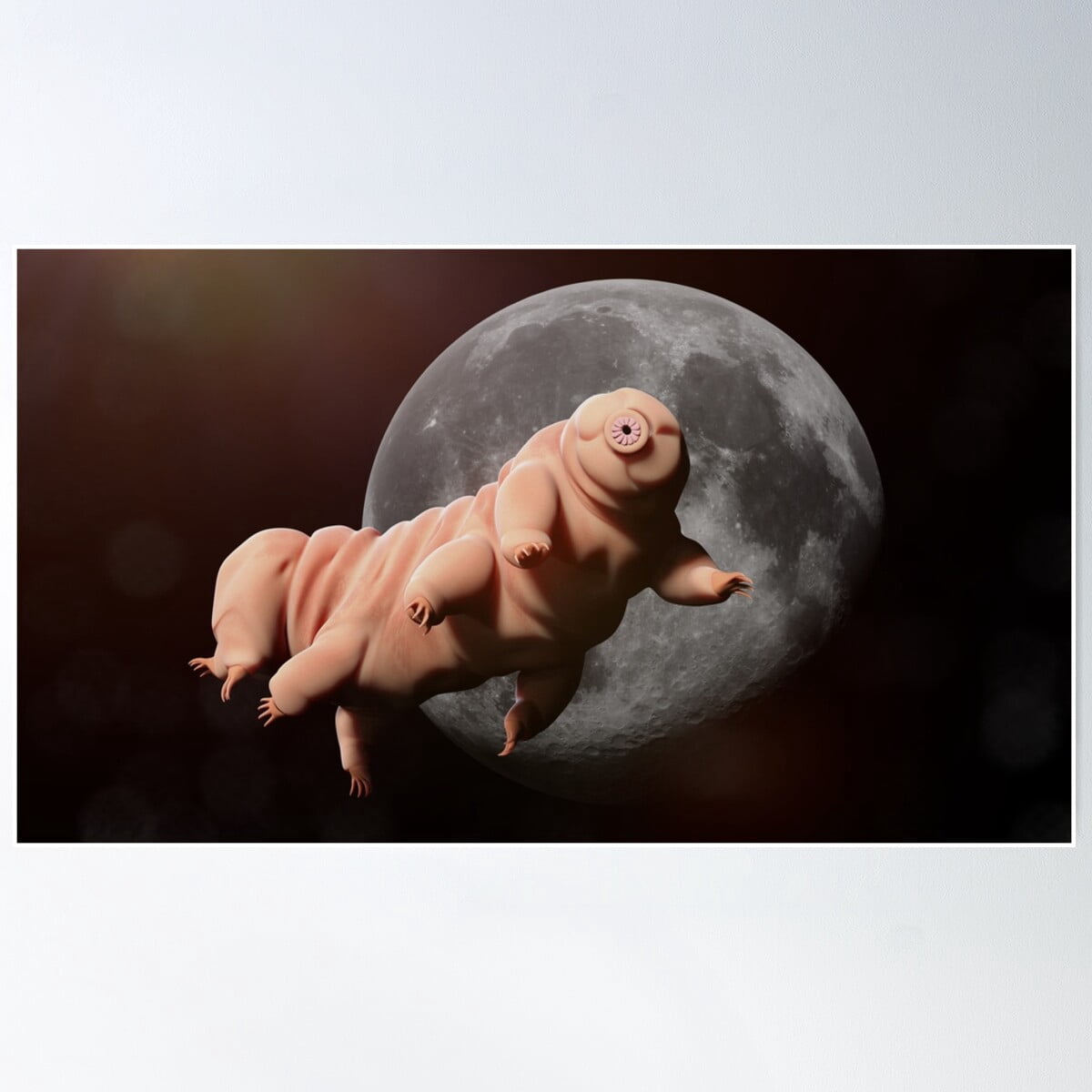 Tardigrade, Water Bear In Outer Space Poster Wall Art, Modern Wall ...
