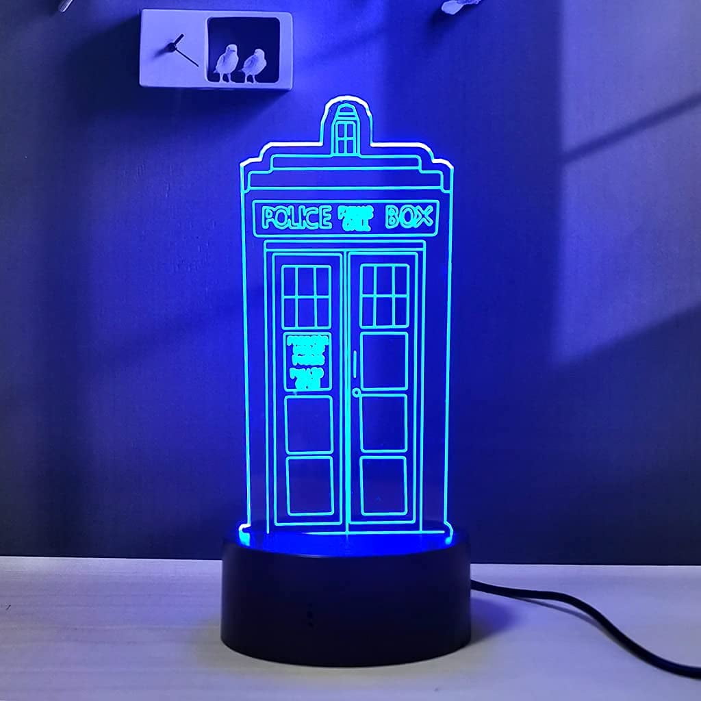 Tardis 3D Doctor Who Night Light - RGB Desk Lamp for Sci-Fi Fans 7 ...