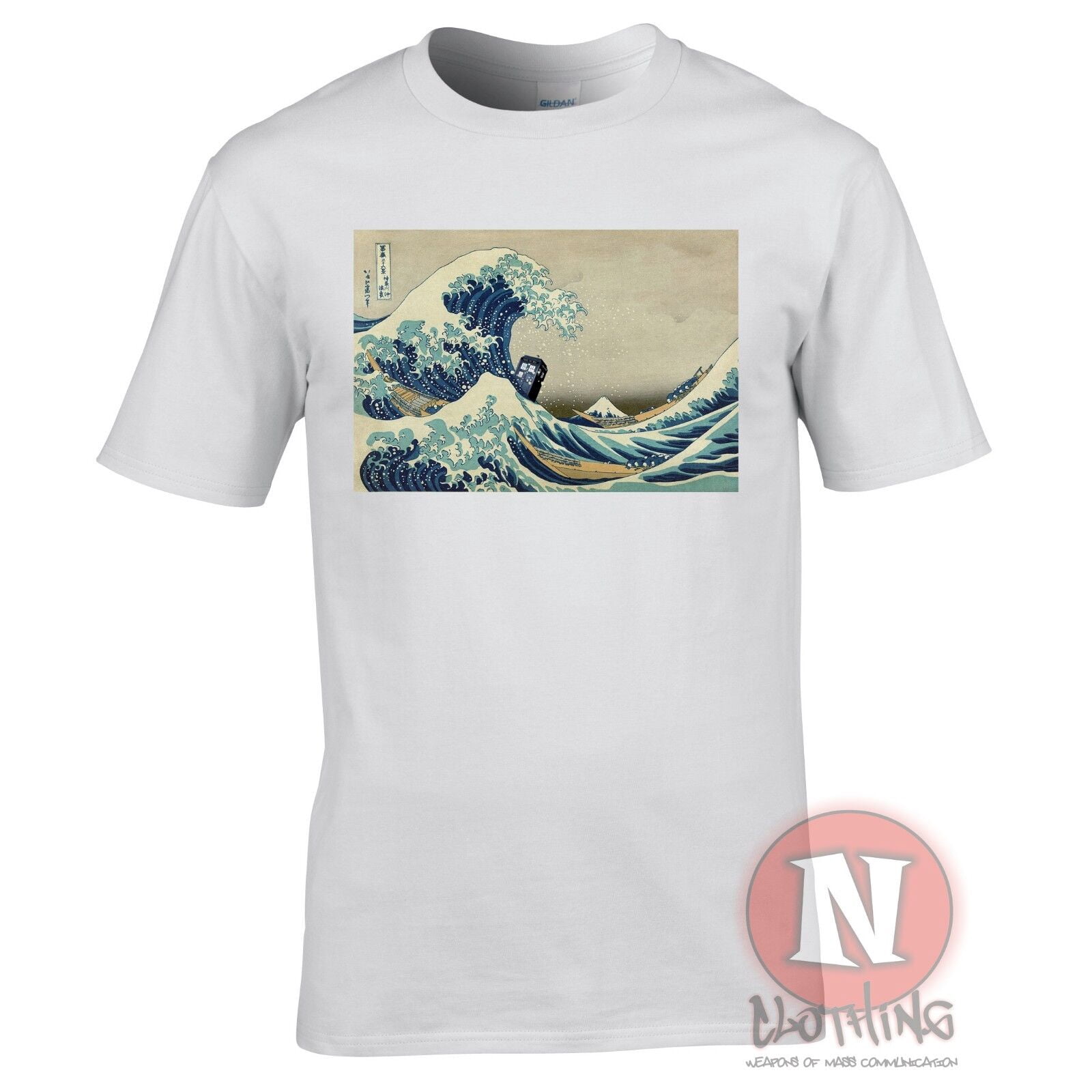 Tardis Great Wave t-shirt Hokusai Aesthetic Japanese Dr Who classic art ...