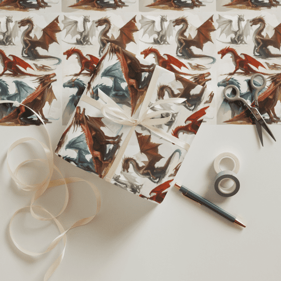 Targaryen Dragons Wrapping paper sheets - A set of 3 sheets - Walmart.com