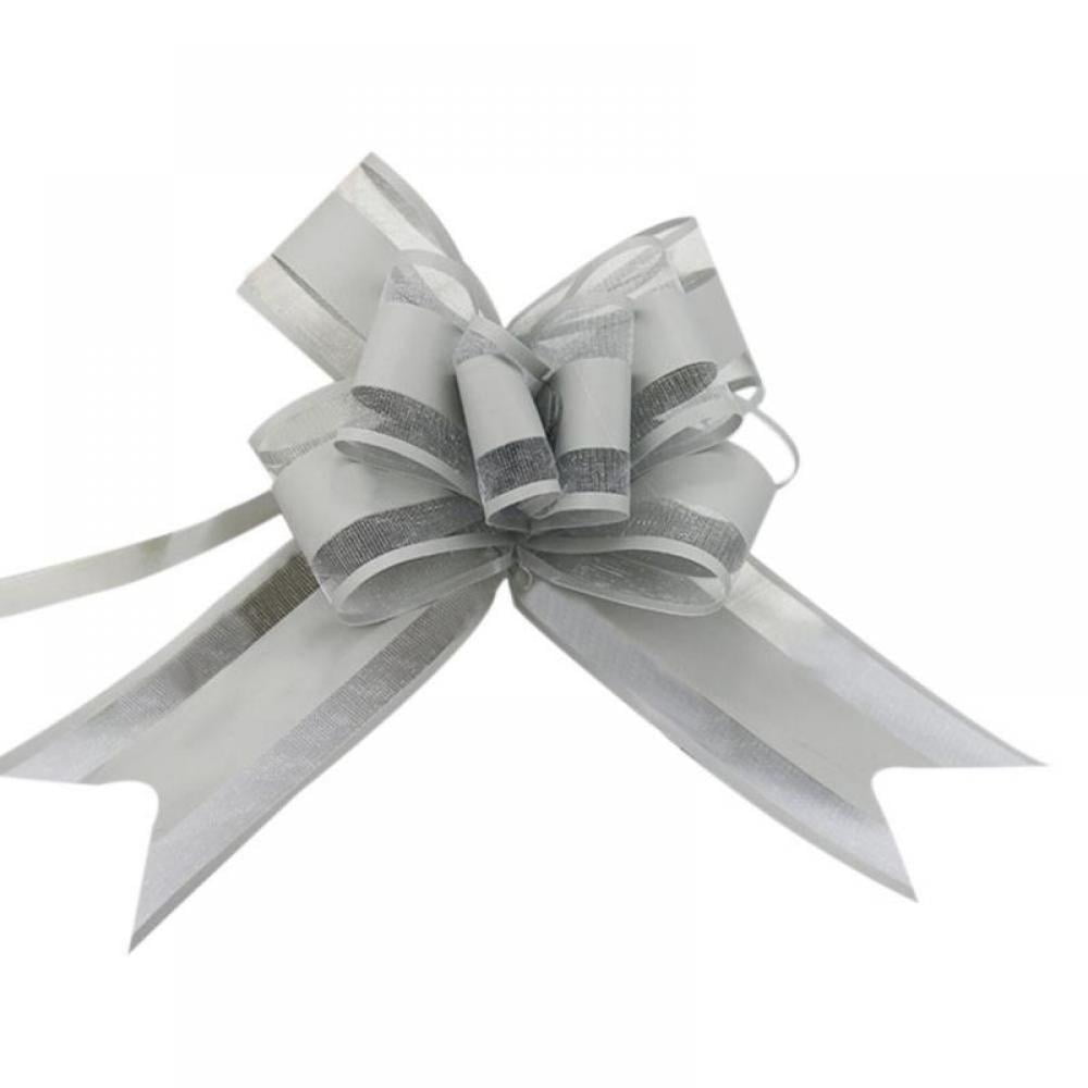 Targber Gray Pull Bows Decorative Gift Wrap Ribbon Pull Bows for ...