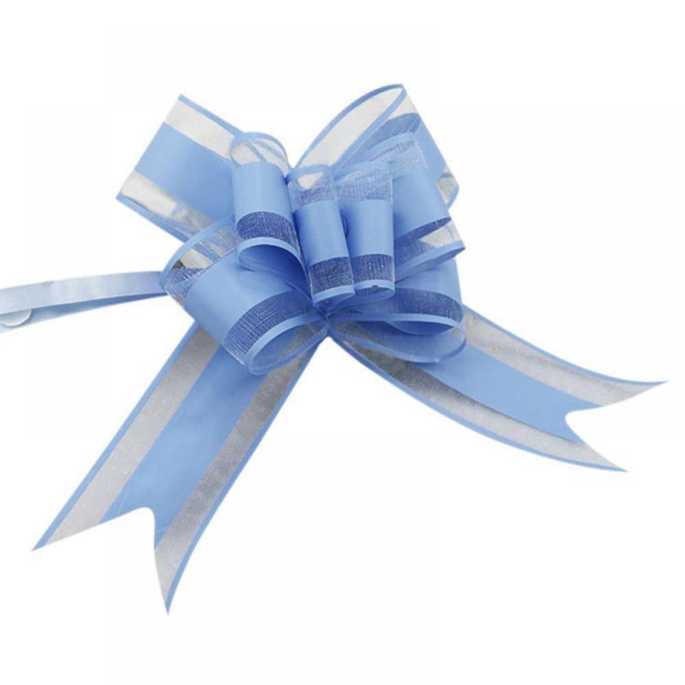 Targber Sky Blue Pull Bows Decorative Gift Wrap Ribbon Pull Bows for ...