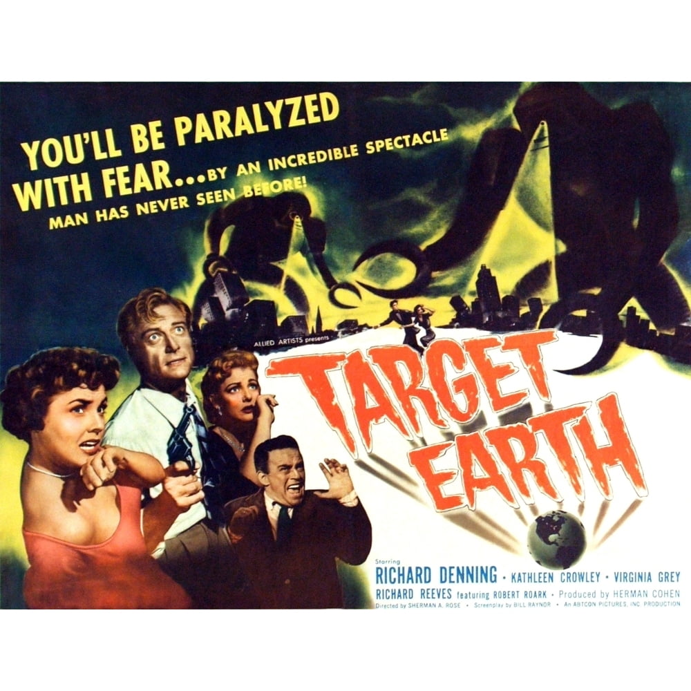 Target Earth From Left: Kathleen Crowley Richard Denning 1954. Movie ...