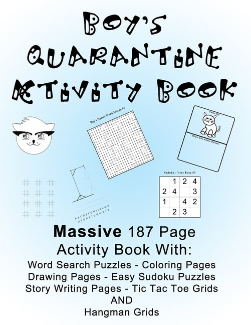On Target Kids Activity Books Boy's Quarantine Activity Book: Banish ...