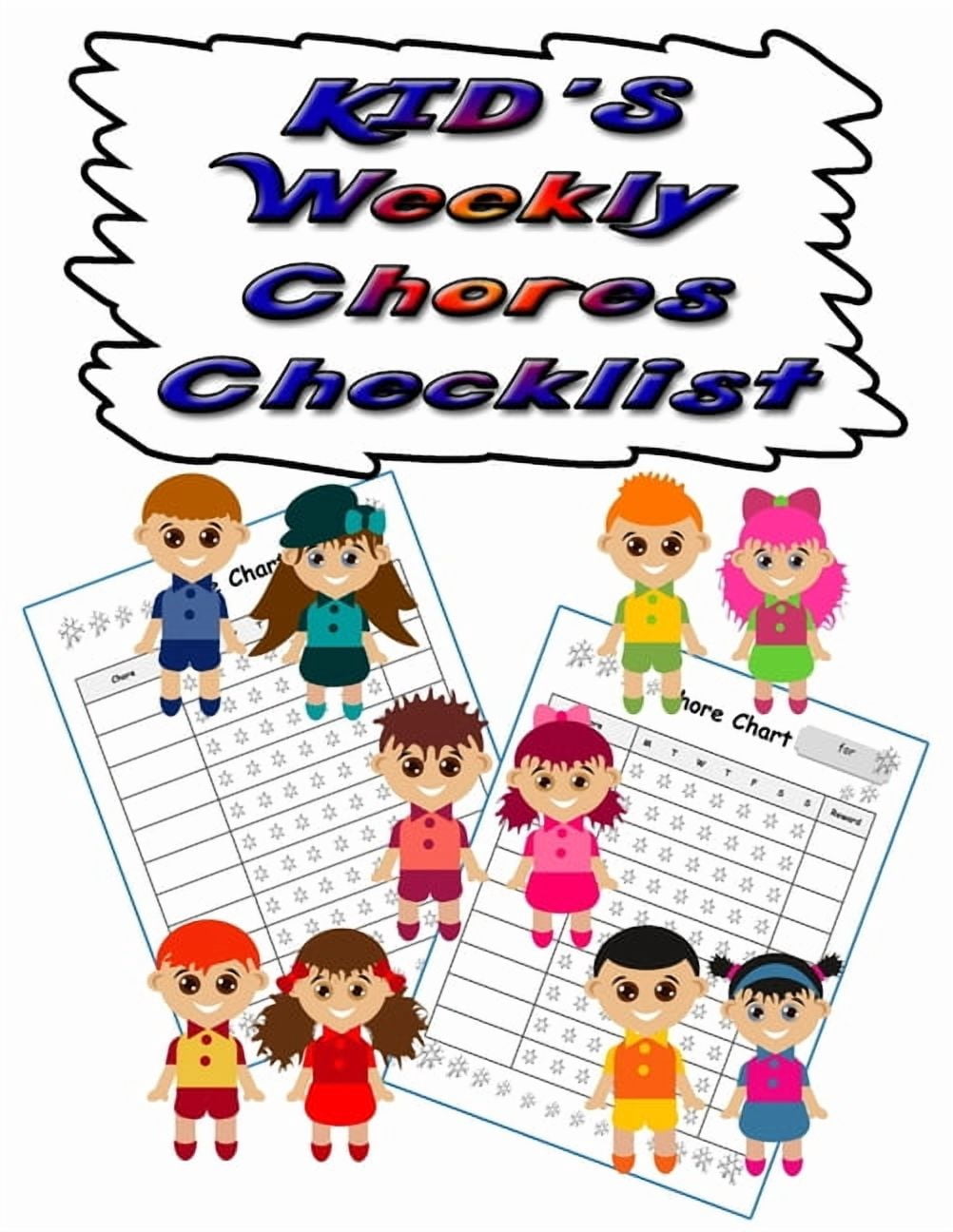 On Target Kids Notebooks: Kids Weekly Chores Checklist: 110 Pages, 13 ...