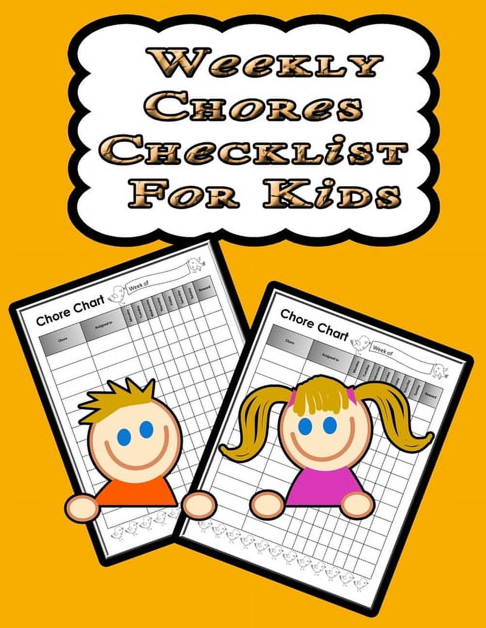 On Target Kids Notebooks: Weekly Chores Checklist for Kids : 110 Pages ...