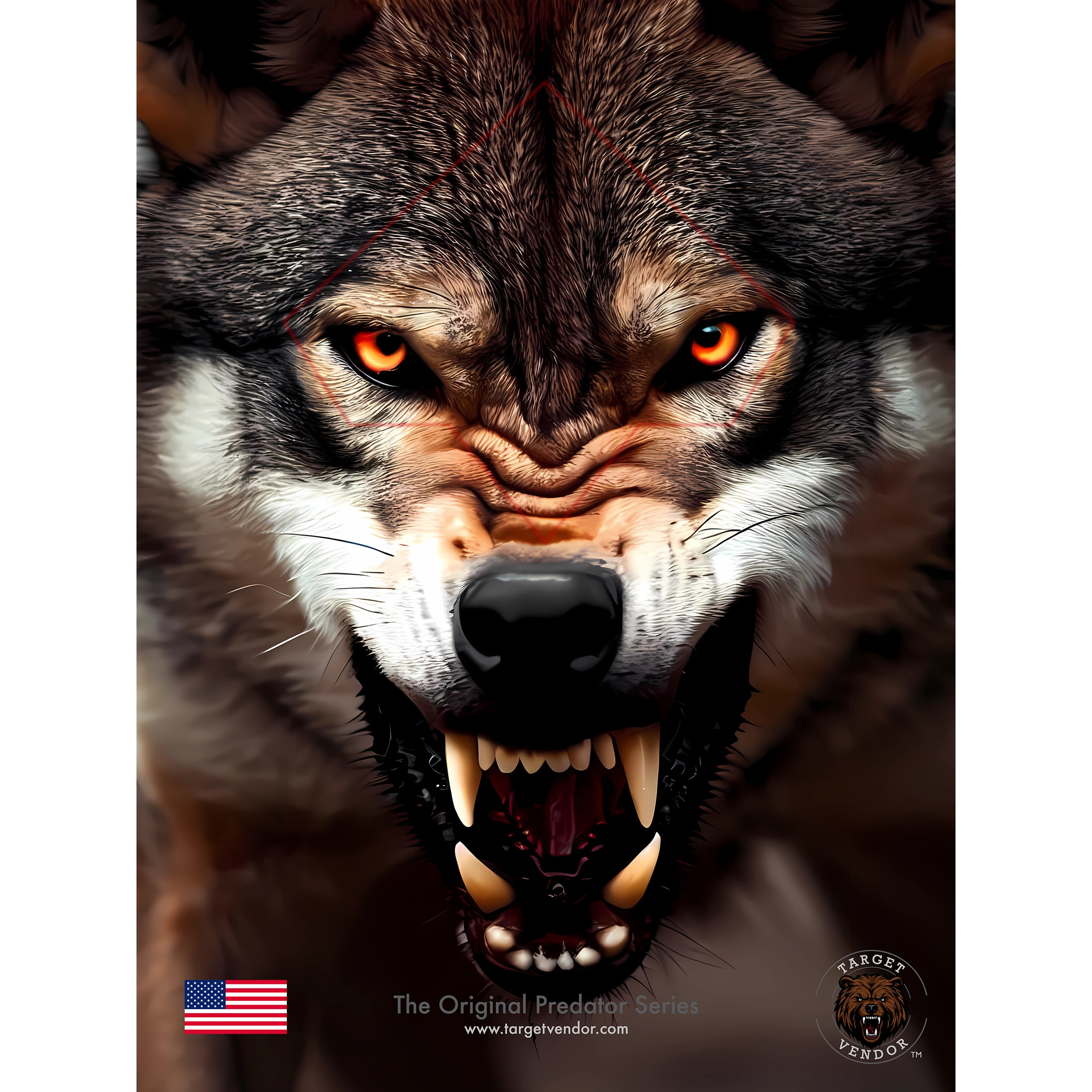 Target Vendor Timber Wolf Fun Paper Shooting Targets Full Color 18” x ...