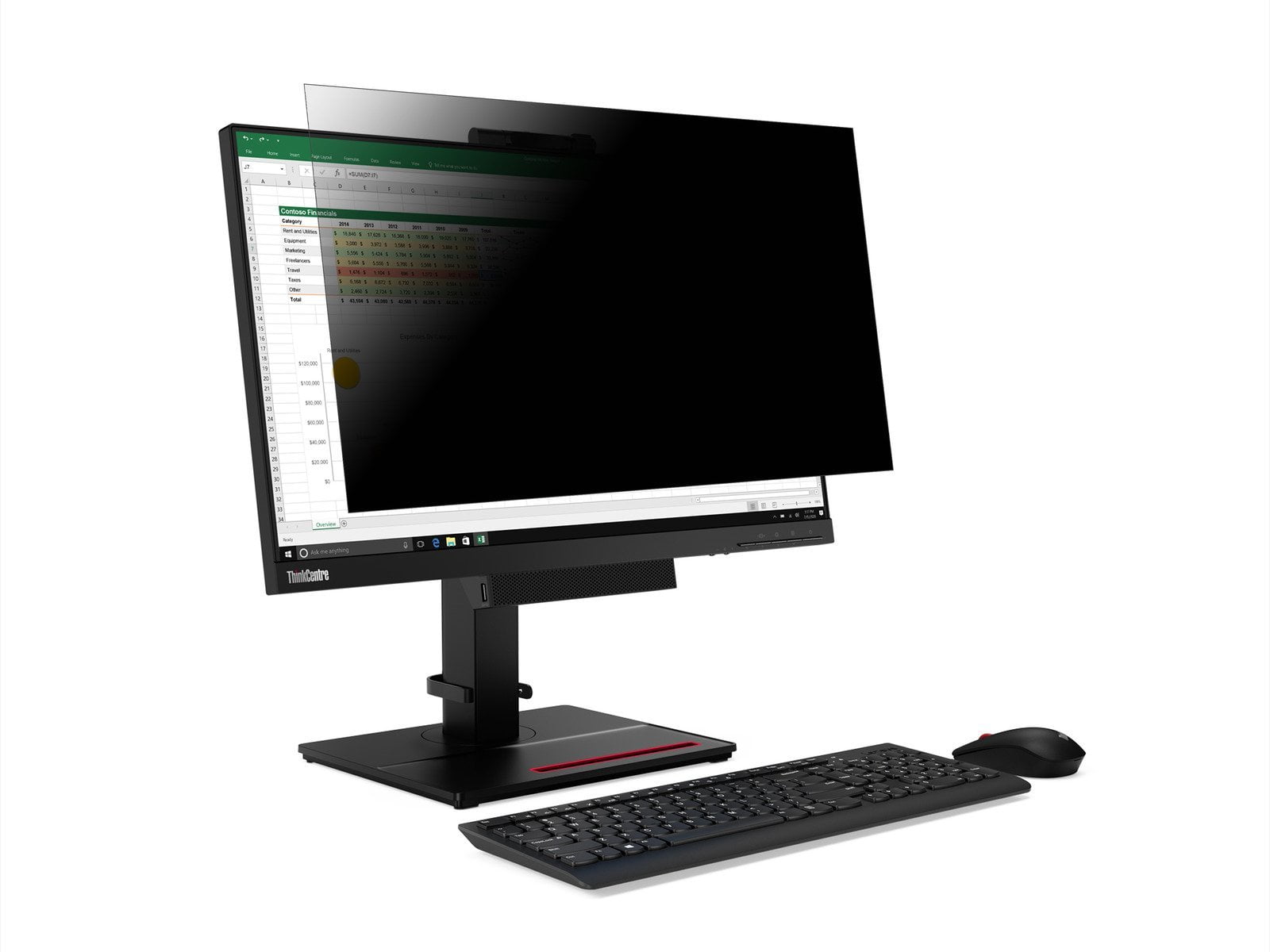 Targus 4Vu Privacy Screen for Lenovo LVO 24 Tiny-In-One Monitor ...