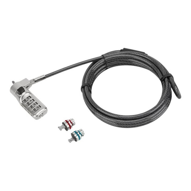 Targus Defcon 3-in-1 Fixed Combination Lock - security cable lock ...