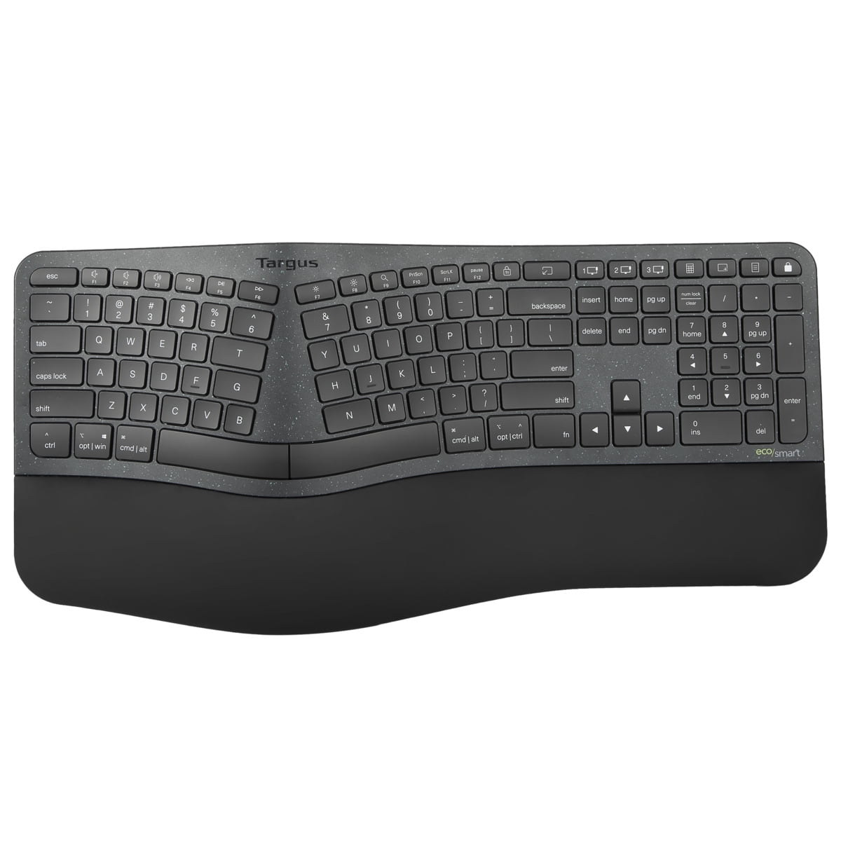 Targus Sustainable Ergonomic EcoSmart Keyboard, AKB871US, Black ...