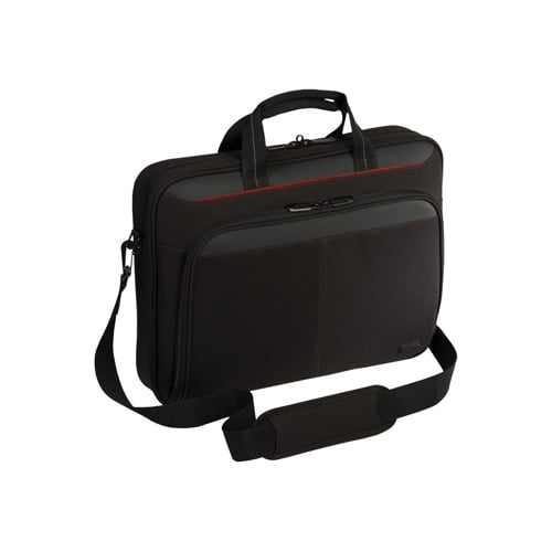 Targus Classic Slim Laptop Briefcase Black Polyester TCT027US - Walmart.com