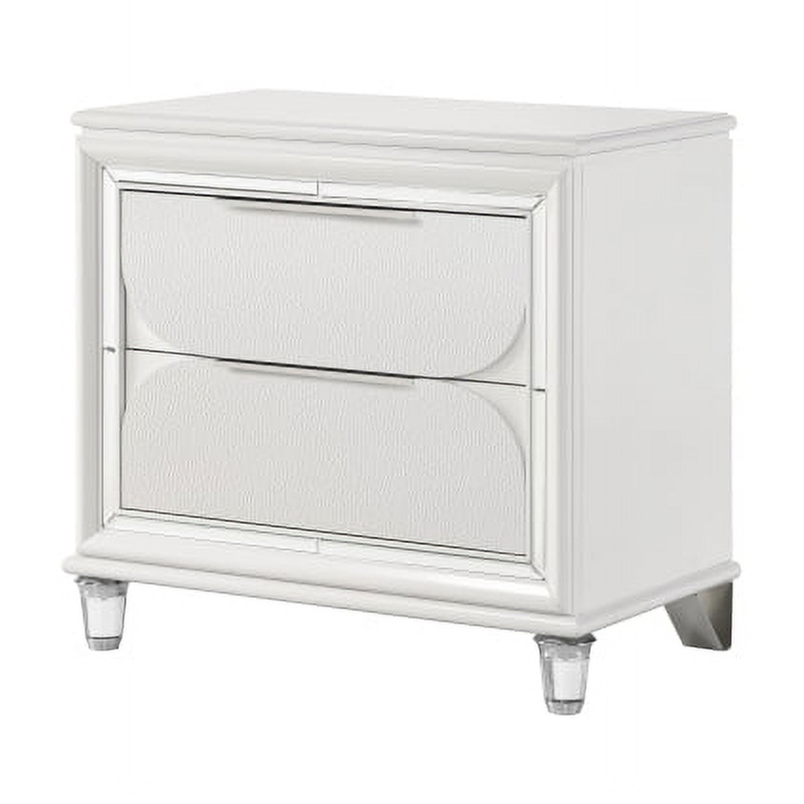 Tarian Pearl White Finish Nightstand - Walmart.com