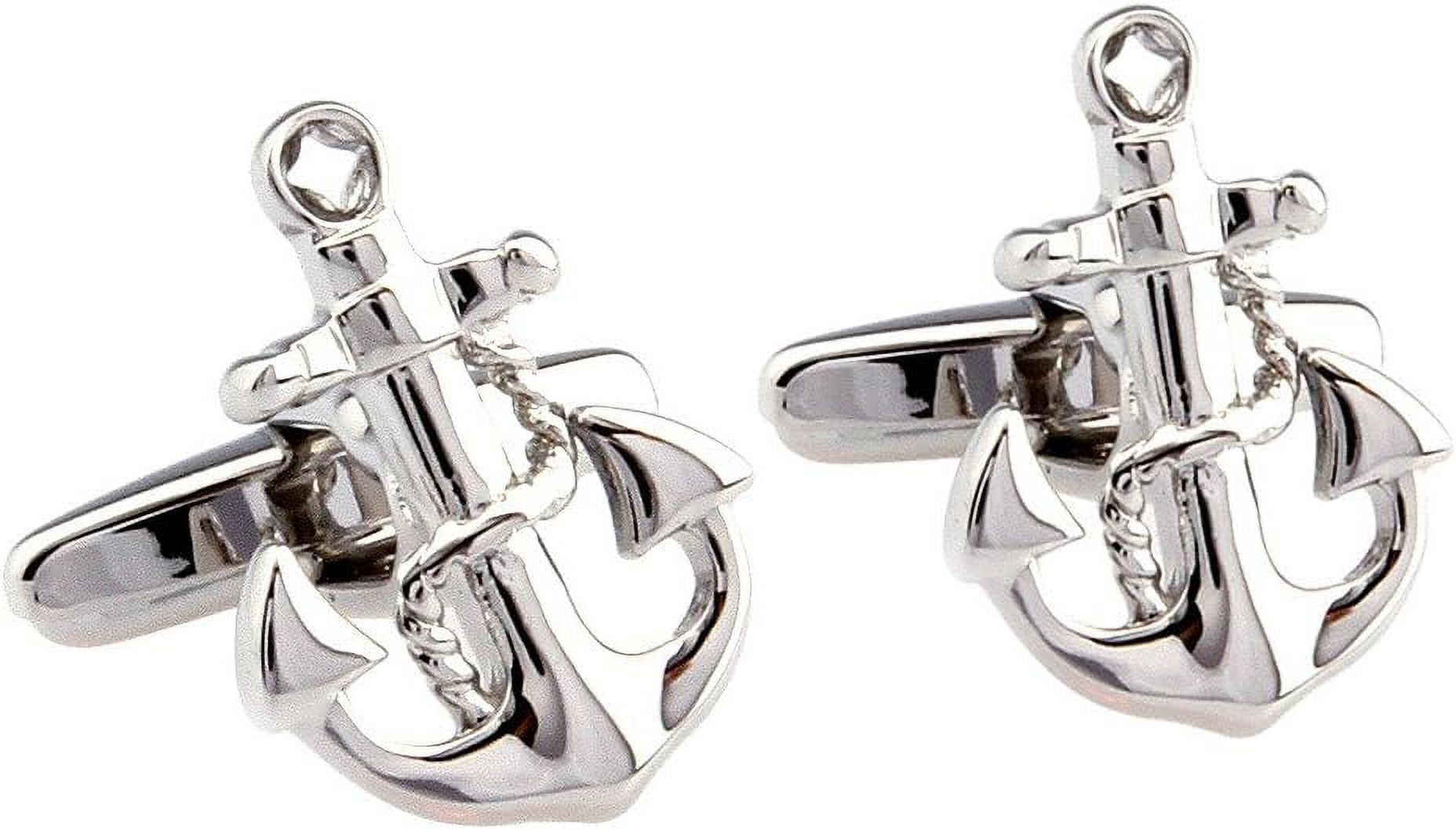 Tarien Mens Vintage Boat Anchor Sailors Ocean Cufflinks Steel Wedding ...