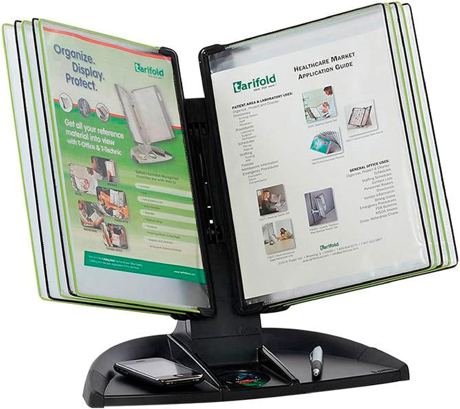 Tarifold Black Line Desktop Reference System with 10 Green/Black ...