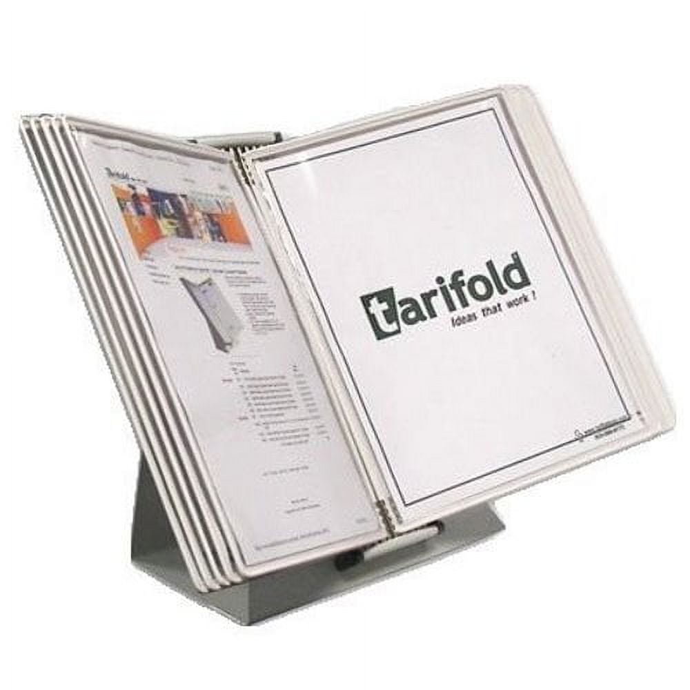 Tarifold® D221 Desktop Reference Starter Set with Desk Stand, 10 White ...