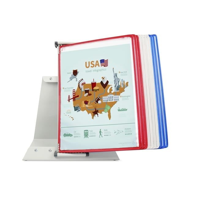 Tarifold D291USA Desk Reference System with 10 Display Pockets ...
