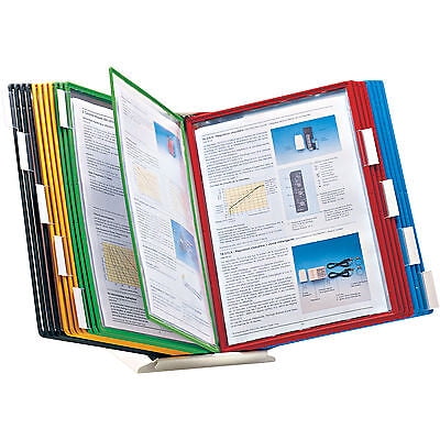 Tarifold D292, 20 Pocket Desktop Reference Rack, Holds 40 8.5 x 11 ...