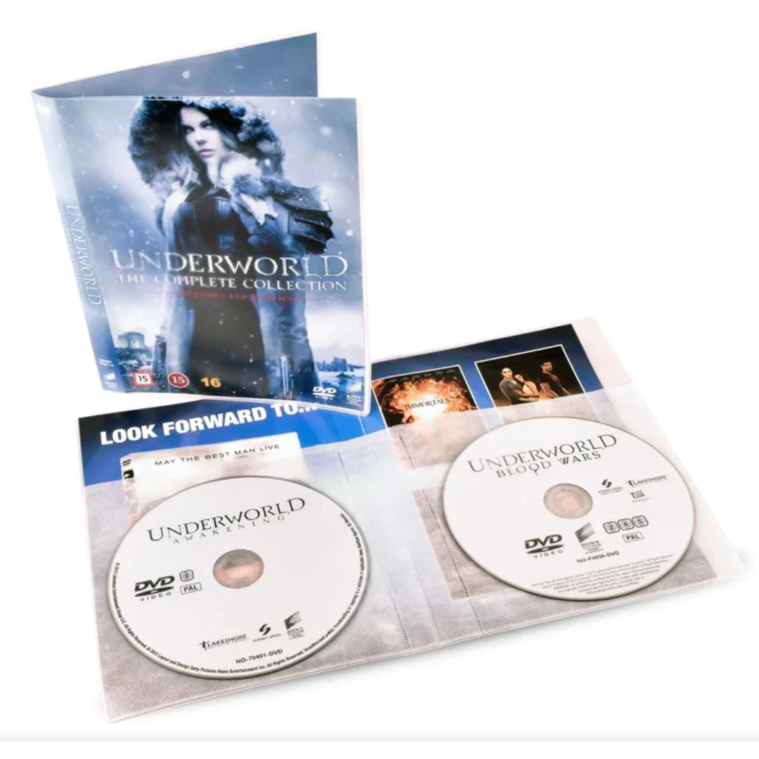 Tarifold Double DVD Sleeves - 50 Transparent Sleeves (10280) - Walmart.com