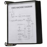 Tarifold PRO Wall Display Unit with 10 Display Pockets, Black - 20 ...