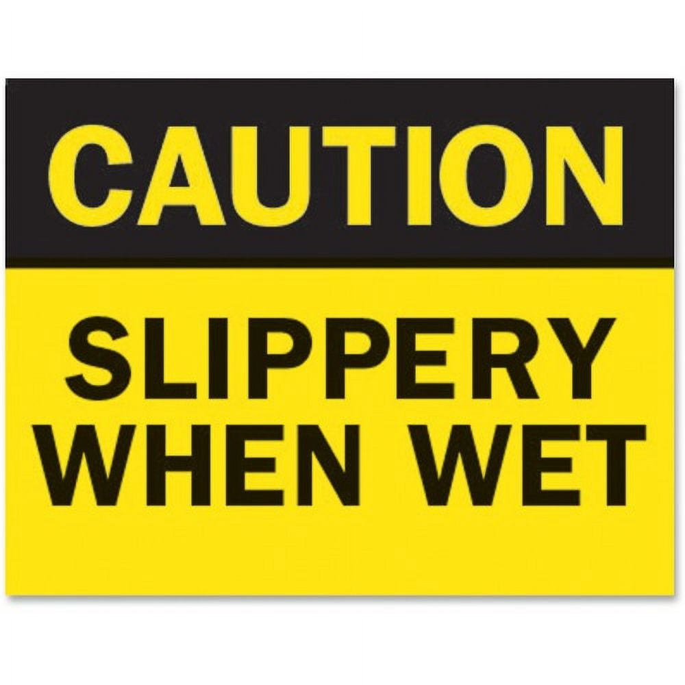 Tarifold Safety Sign Insertss 6 / Pack - Caution Slippery When Wet ...
