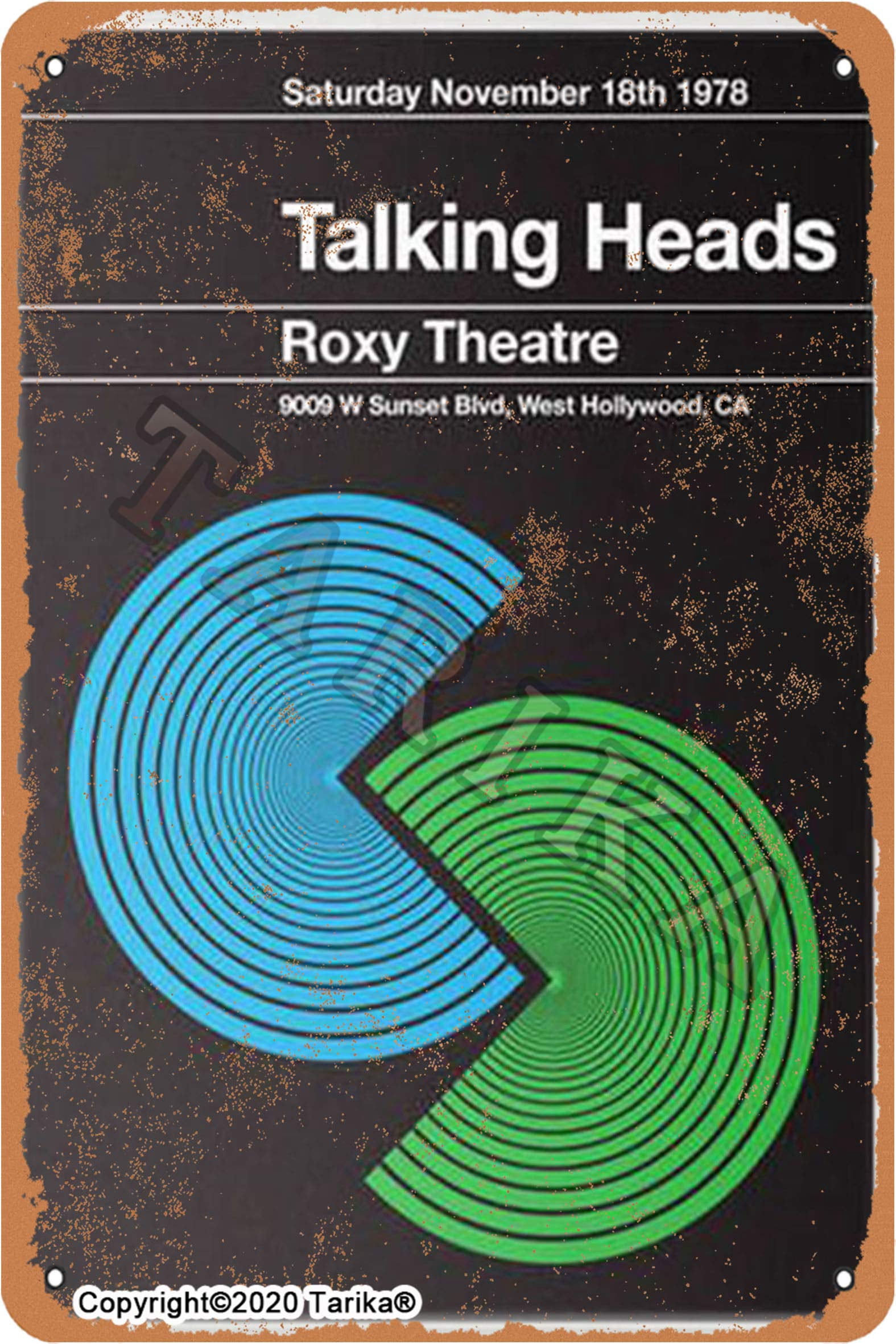Tarika Talking Heads Roxy Theatre Iron 8 x 12 inches Retro Look ...