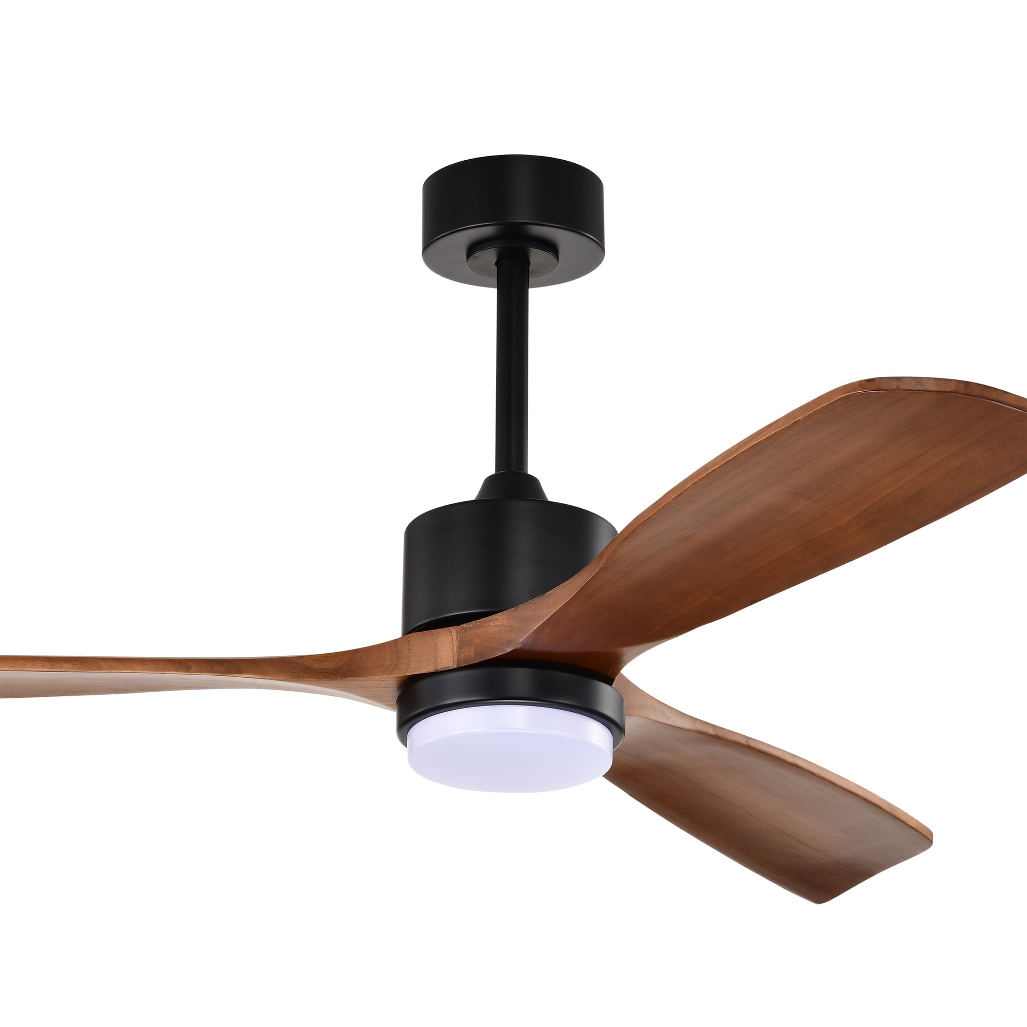 Tariq 52 in. 1-Light Indoor Matte Black Finish Ceiling Fan with Light ...